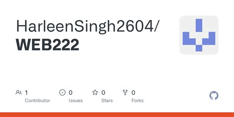 Github Harleensingh2604web222