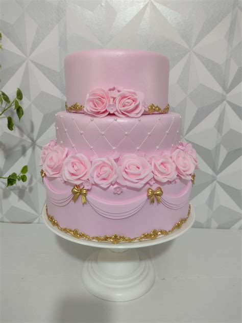 Bolo Cenográfico Princesa Rosa Elo7 Produtos Especiais