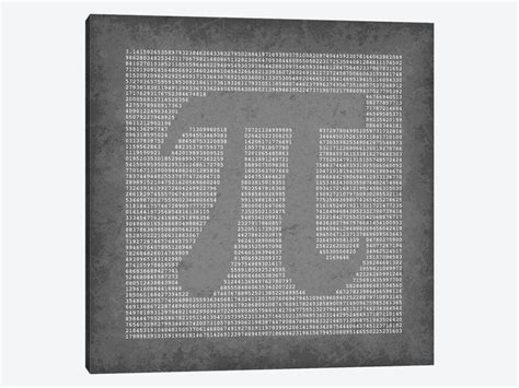 Pi Shape Digits Canvas Wall Art By Getyournerdon Icanvas