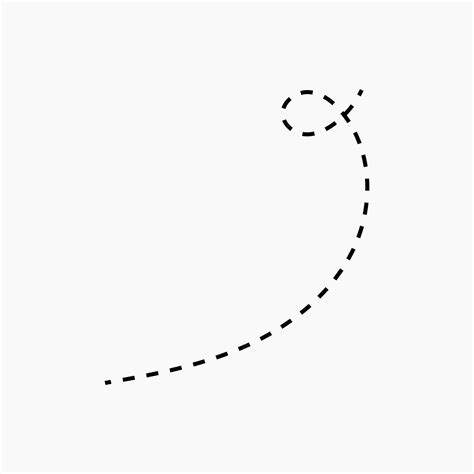 Premium Vector Curved Dashed Line