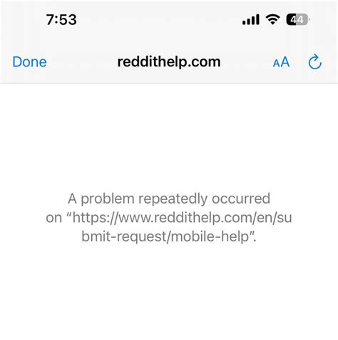 [ios] mobile in app browser not working says “a problem has repeatedly