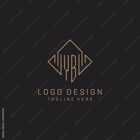 Monogram Yb With Rhombus Line Logo Style Luxury Elegant Logo Design Ideas Stock Vector Adobe