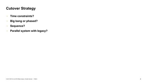 Sap Cutover Strategy With Details Becomes Cutover Kickoff Ppt