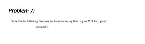 Solved Problem Show That The Following Functions Are Chegg