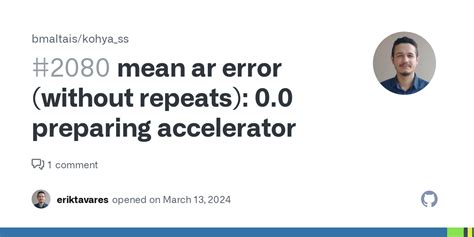 Mean Ar Error Without Repeats 00 Preparing Accelerator · Issue