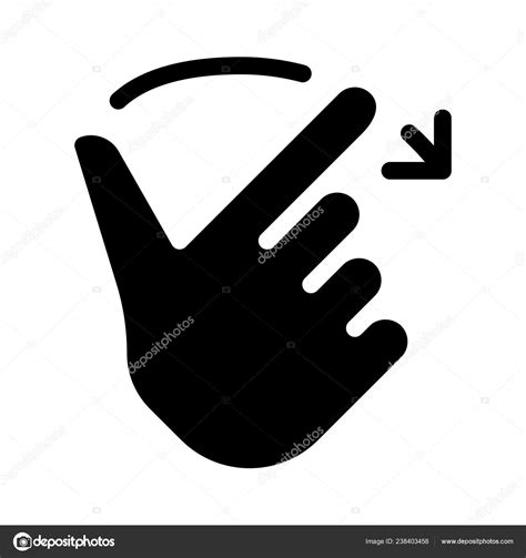 Rotate Gesture Arrow White Background Stock Vector By Get4net 238403458