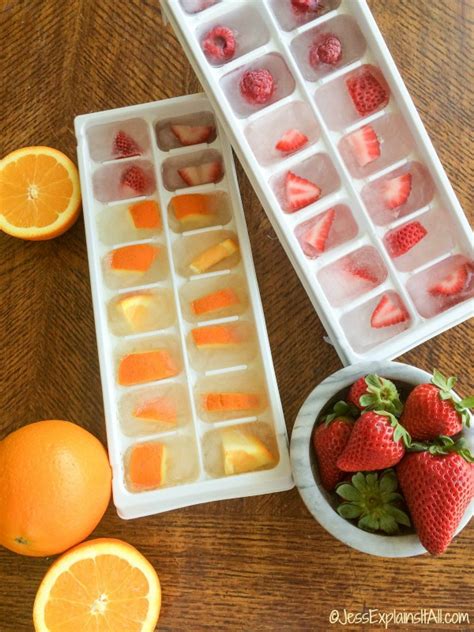 How To Make Fruit Ice Cubes Freezing Fruit For Drinks