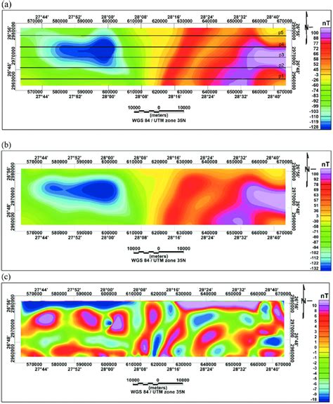 A Total Intensity Magnetic Map Reduced To The Pole Rtp Map With The