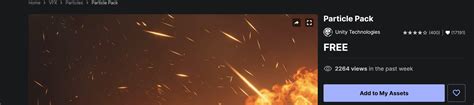 I Want To Try Out Unitys Particle Pack Getting Started Unity