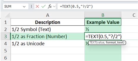 How To Insert The 1 2 Symbol In Excel Myexcelonline