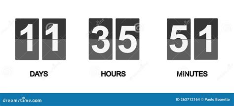Clock Counter Countdown Flip Scoreboard Vector Timer 263712164