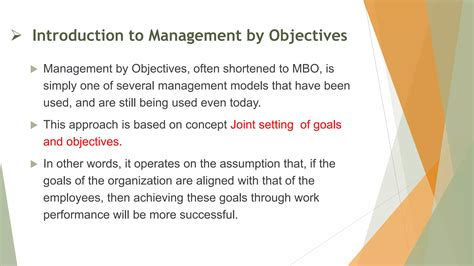 Managment By Objective Ppt