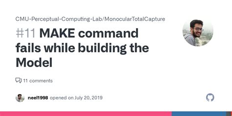 MAKE Command Fails While Building The Model Issue CMU Perceptual Computing Lab
