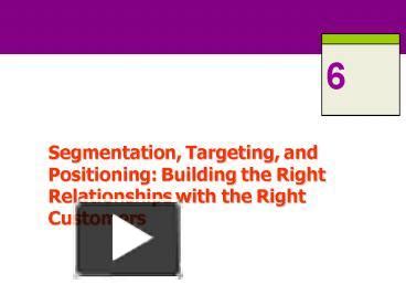 PPT Segmentation Targeting And Positioning Building The Right