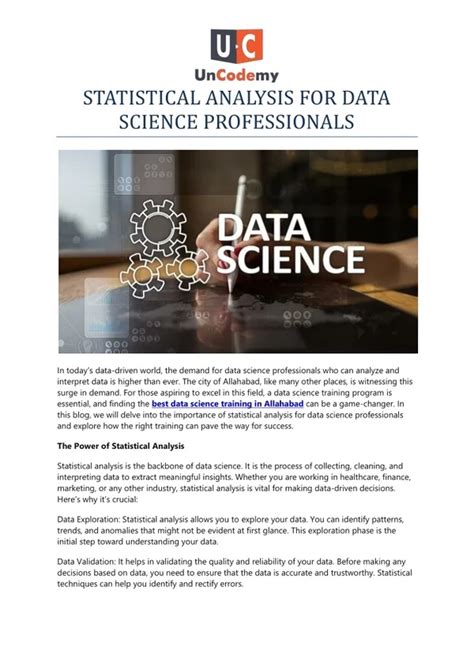 Ppt Statistical Analysis For Data Science Professionals Powerpoint Presentation Id12628824