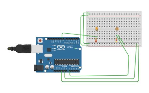 Circuit Design Light Sensor Photoresistor With Arduino Tinkercad