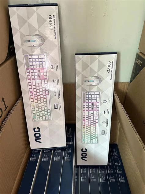 Aoc Km100 Wired Usb Luminous Keyboard And Mouse Set Mechanical Touch Game Keyboard And Mouse Kit