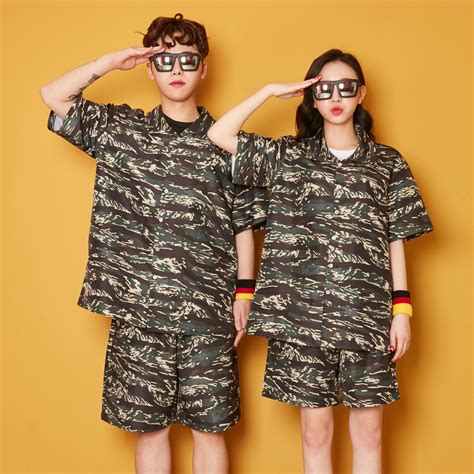 타이거 카모 남방 반티세트 군복 밀리터리 셔츠 졸사 에이블리