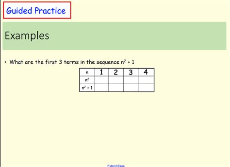 Generating Quadratic Sequences From The Nth Term Teaching Resources