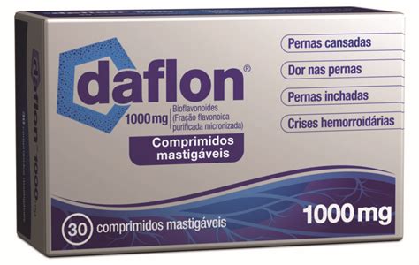 Daflon 1000mg 30 Comp Mastigavéis Farmahome Circulação E Pernas Pesadas