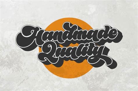 Retro Bold Script Font Etsy