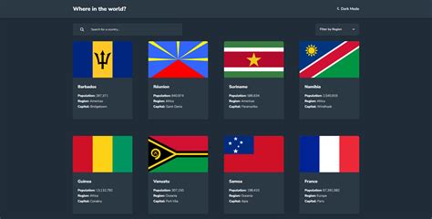 GitHub Sarahkwon REST Countries Website Web Application For Displaying Country Information