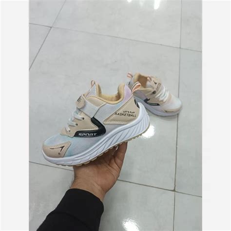 خرید و قیمت کتونی بچگانه بسکتبال کرم کتونی دخترانه کتونی پسرانه از غرفه