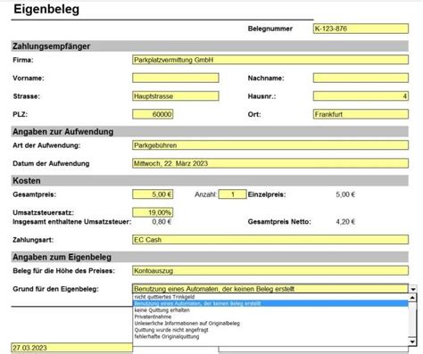 Eigenbeleg Vorlage Zum Download Einfach Schnell Und Zuverlässig