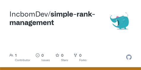 GitHub IncbomDev Simple Rank Management