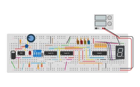Circuit Design Contador De Binario A Decimal Tinkercad