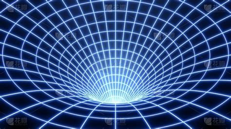 弯曲时空扭曲网格虫洞漏斗空间相对论 抽象背景纹理