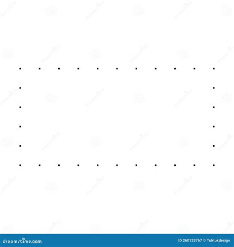 Rectangle Shape Dashed Icon Vector Symbol For Creative Graphic Design