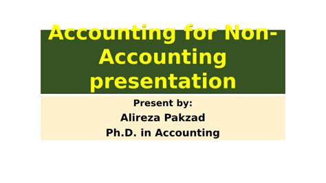 PDF Accounting For Non Accountants Presentation
