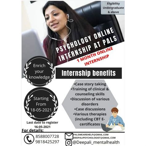 Deepali Batra On Linkedin Psychology Internship Onlineinternship