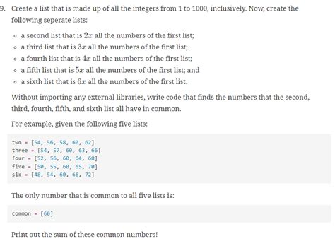 Solved 9 Create A List That Is Made Up Of All The Integers Chegg Com