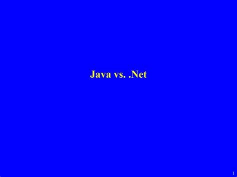 Ppt Java Vs Net Powerpoint Presentation Free Download Id4834364