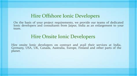 Ppt Ionic Mobile Framework App Development Company Powerpoint