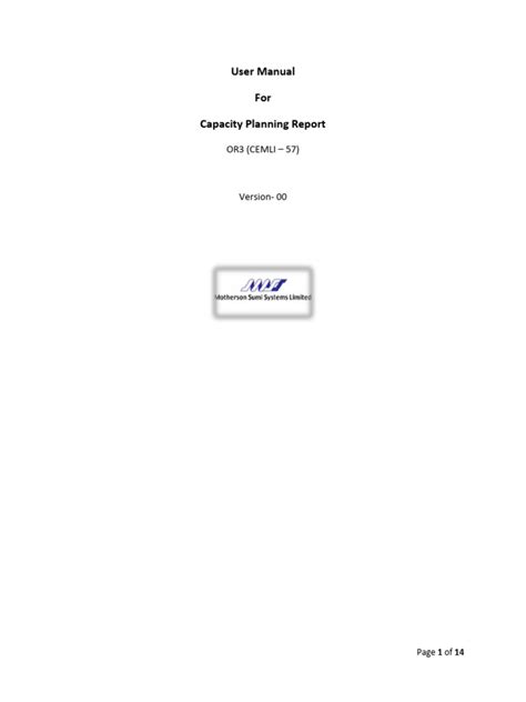 Capacity Planning Report Rev 00 Pdf Software Engineering Computer Programming