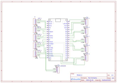 esp32 multiple uart 8 line oshwlab