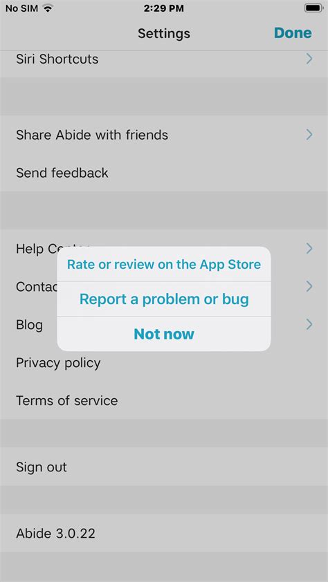 IOS Send Feedback Abide Help Center