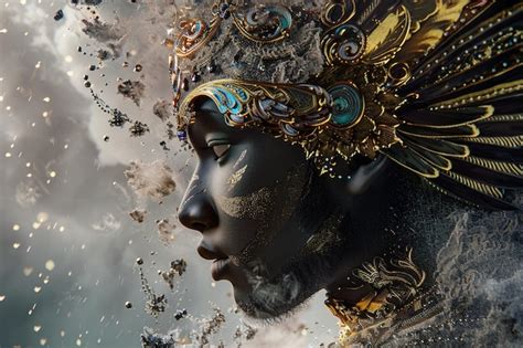 Celestial Beings Fostering Interracial Connections Premium Ai Generated Image