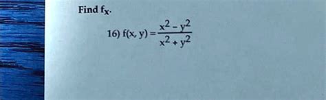 Solved Find Fx 16 Fx Y X² Y2 X2 Y2
