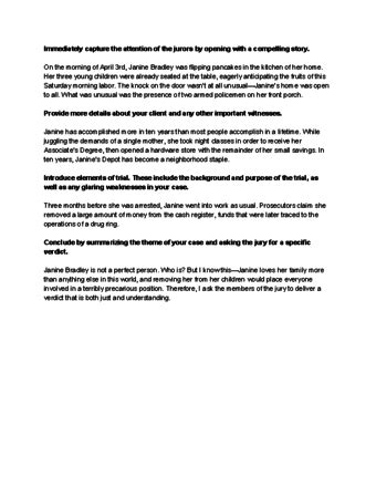 Opening Statement Quotes