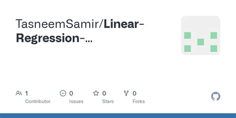Linear Regression Implementationlinearregressionpy At Main · Tasneemsamirlinear Regression