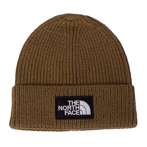 The North Face Logo Box Cuffed Beanie Military Olive NF0A3FJX37U Шапка ...