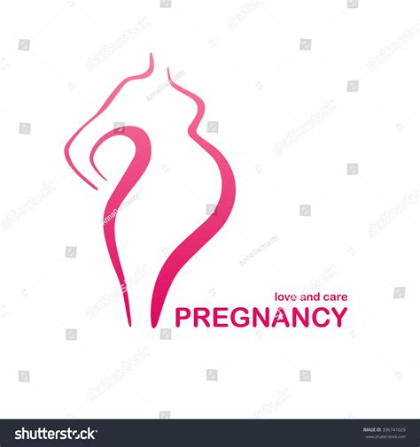 Pregnancy Logo Design Stylized Figure Pregnant Stock Vector 336741029 - Shutterstock