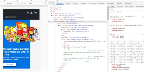 Html None Of The Div Is Using Max Width Of 100 When Inspect On