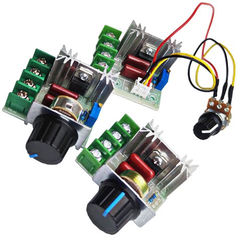 1pcs 2000w Ac 220v 전압 조정기 디밍 조광기 모터 속도 컨트롤러 온도 조절기 전자 온도 조절 스위치 조명 액세서리