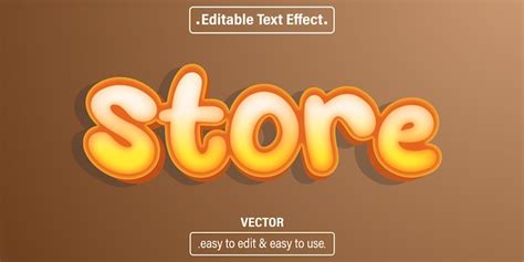 Premium Vector Store Text Effect Editable Text Style