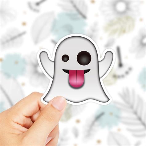 Ghost Sticker Ghost Emoji Stickers Halloween Decals Laptop